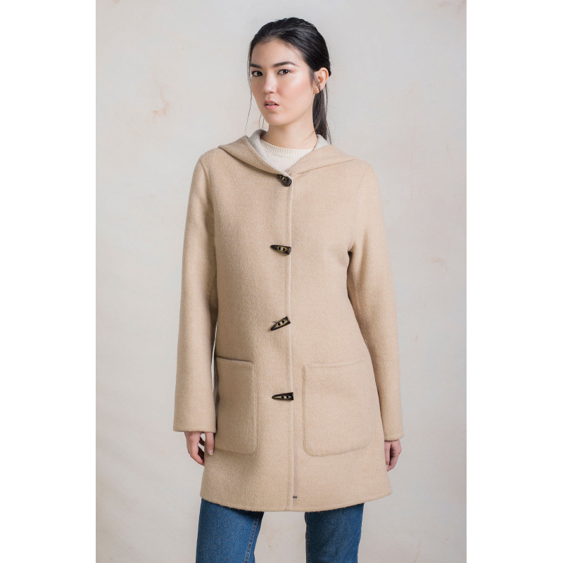 Alpaka Wende-Mantel ANASTASIA aus Baby Alpaka-Wolle-Mix